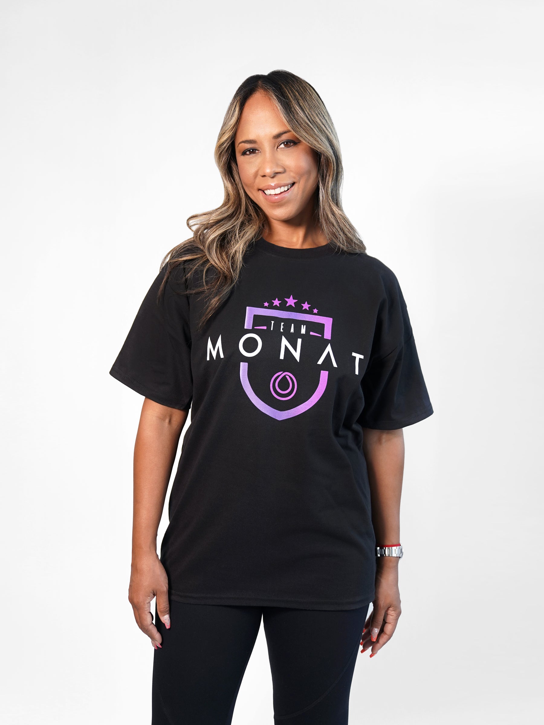 MONAT ELECTRIFY CREST BLACK T-SHIRT - MONAT Gear
