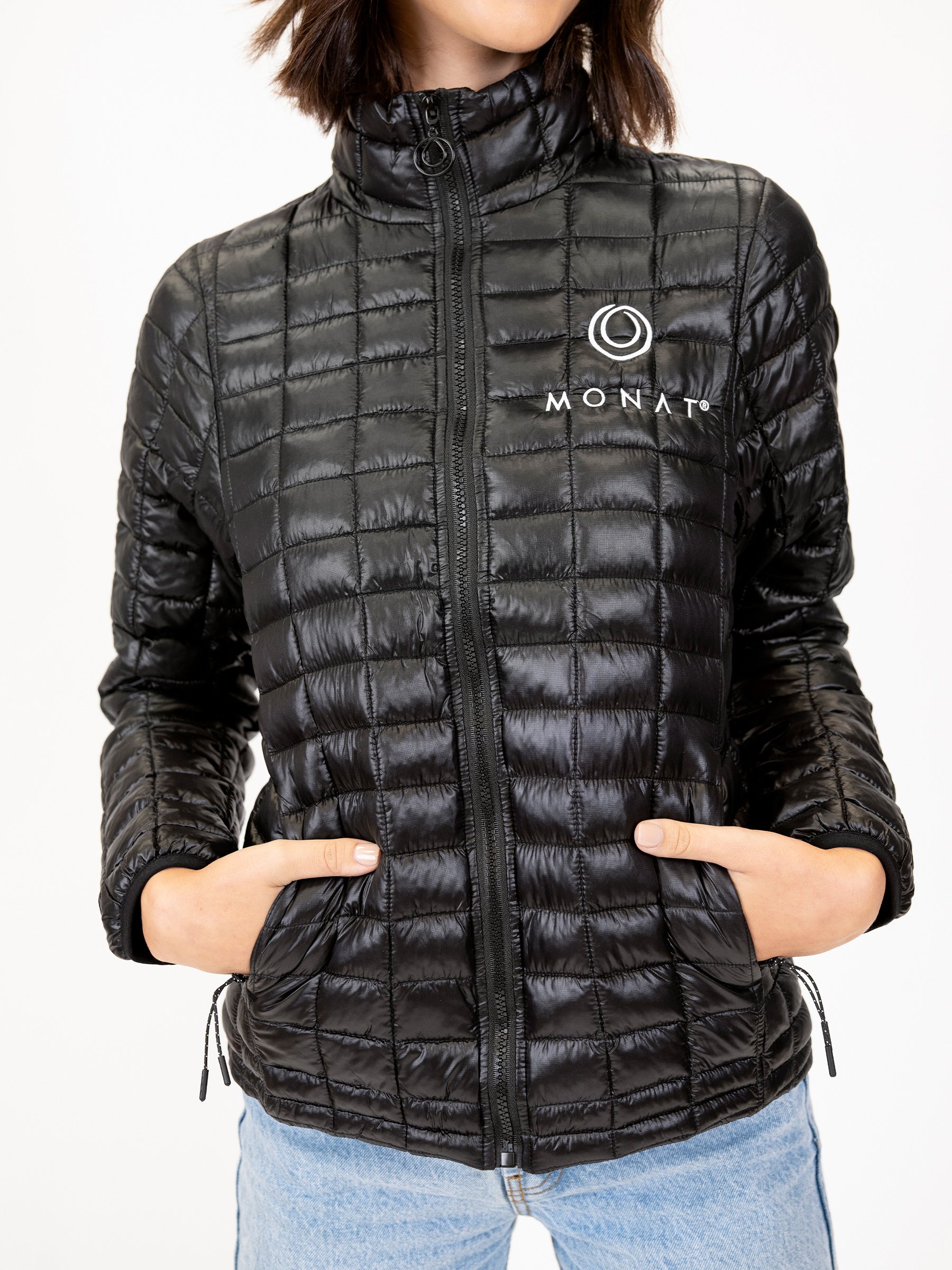 MONAT Women's Puffer Jacket Black - MONAT Gear